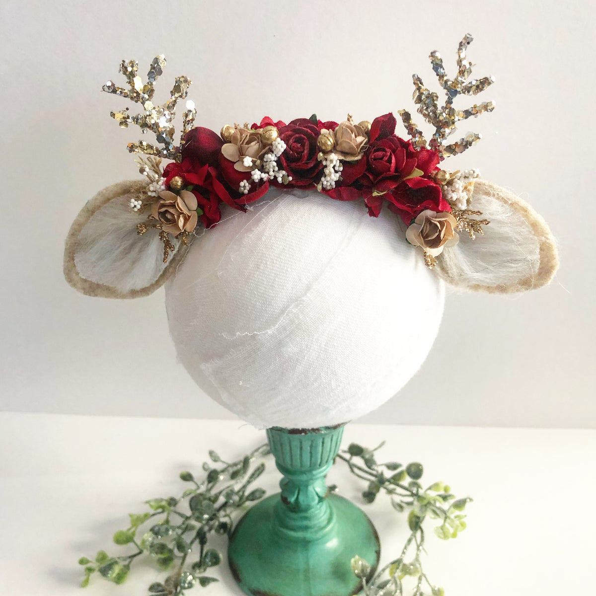 Holiday Reindeer Headband Pinkytinks